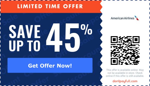 American Airlines Coupon Codes - Get 45% Off in Dec 2025