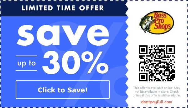 Bass Pro Shops Promo Codes - 30% Off Coupon May 2026