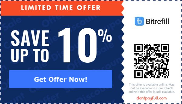 Bitrefill Promo Codes - 21% Off Coupon April 2026