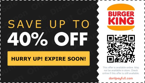 50% Off Burger King Coupon, Promo Codes - July 2025