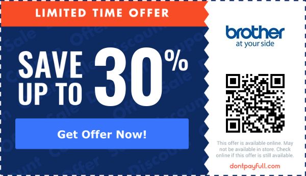 Brother Coupon Codes - 30% Off Discount Code June 2026
