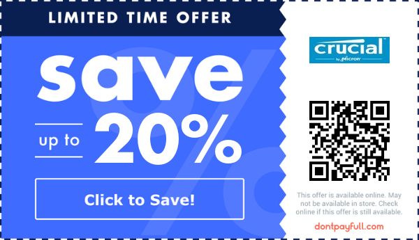 Crucial Promo Codes - 20% Off Discount Code 2026