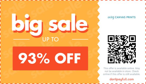 93% Off Easy Canvas Prints Promo Codes, Coupons - 2025