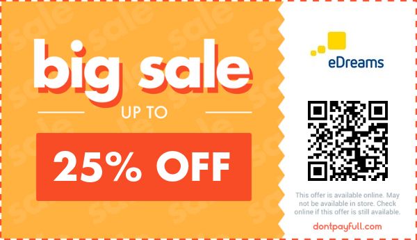eDreams Coupons - 25% Off Promo Code March 2026