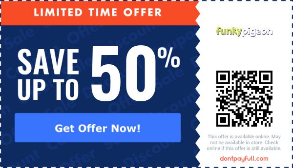 Funky Pigeon Discount Codes - 50% Off Promo Code 2026