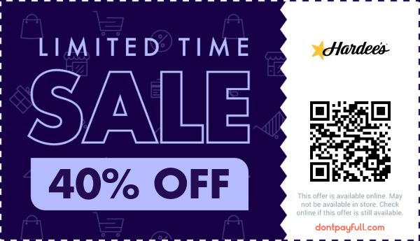 Hardees Promo Codes - 40% Off Coupon May 2026