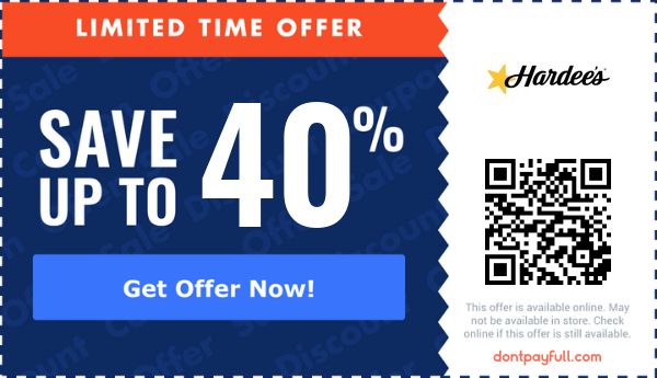 Hardees Promo Codes - 40% Off Coupon May 2026