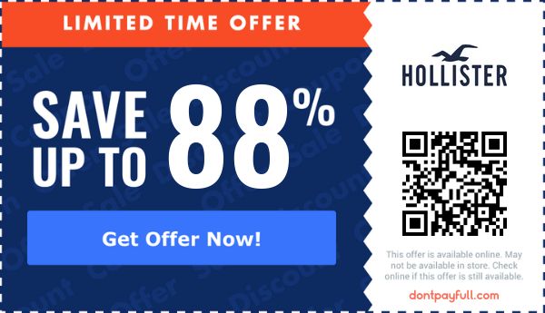 Hollister Promo Codes - 40% Off Coupon June 2026