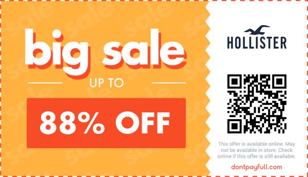 Hollister Promo Codes - 40% Off Coupon June 2026