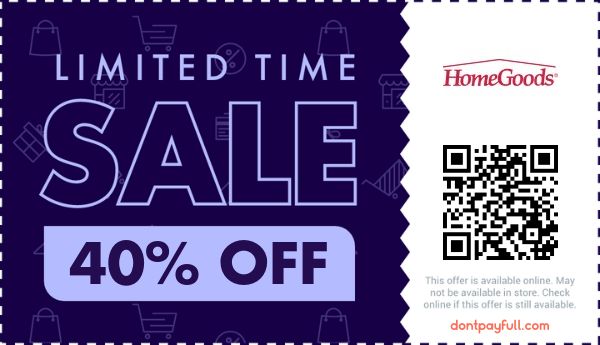 HomeGoods Coupon Codes - 60% Off Coupon May 2026