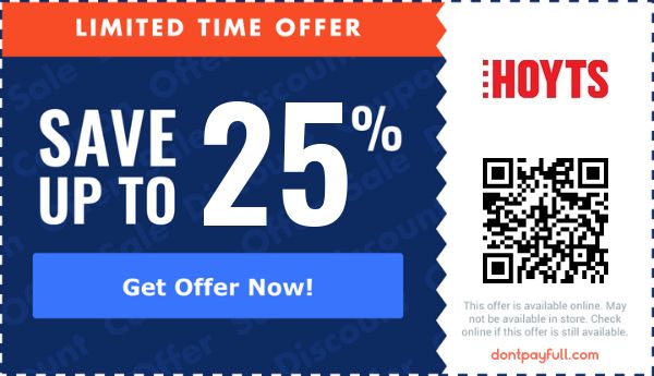 Hoyts Discount Codes - 15% Off Voucher Code June 2026