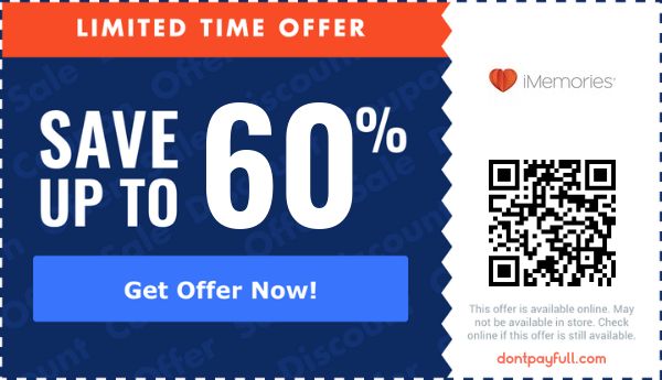 iMemories Promo Codes - 60% Off Discount Code May 2026