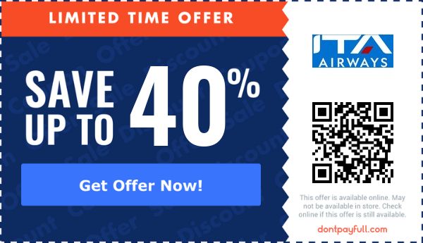 ITA Airways Discount Codes - Get 30% Off in January 2026