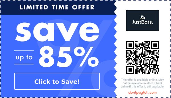 JustBats.com Coupons - 50% Off Coupon Code June 2026