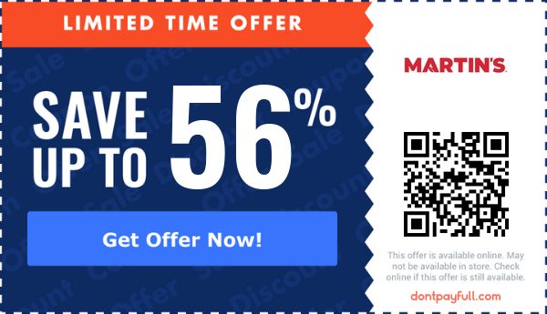 Martin's Coupon Codes - $30 Off Coupon May 2026