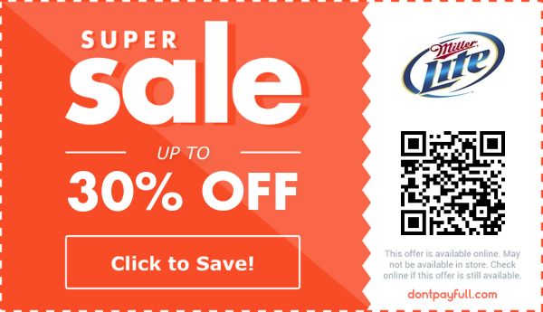 Miller Lite Discount Codes - 30% Off Offer Code 2026