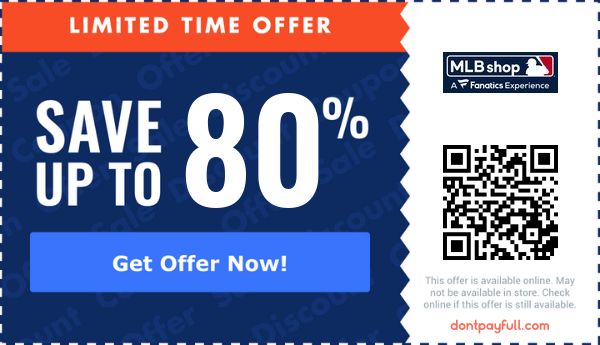 MLB Shop Coupons - 65% Off Promo Code April 2026