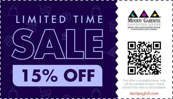 Moody Gardens Promo Codes - Get 15% Off in May 2026