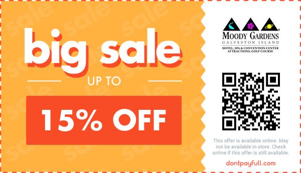 Moody Gardens Promo Codes - Get 15% Off in May 2026