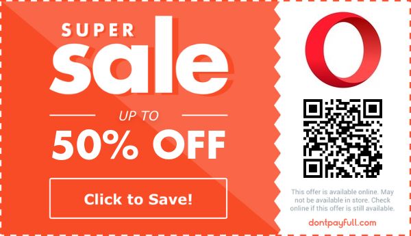 Opera Promo Codes - 75% Off Coupon June 2026