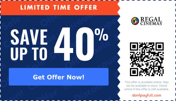Regal Movies Promo Codes - Get 40% Off in April 2026