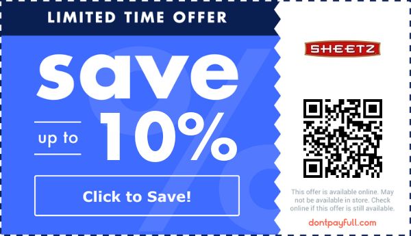 5 SHEETZ Offer Codes, Promo Codes - April 2025