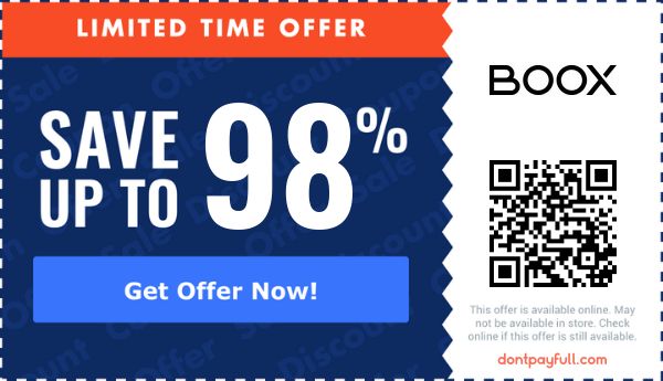 BOOX Coupon Codes - 7% Off Coupon 2026