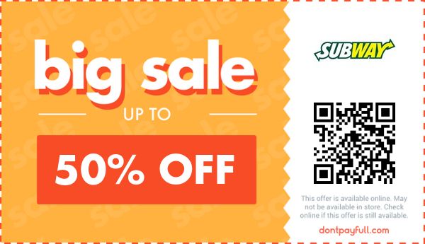 Subway Promo Codes - 25% Off Discount Code Dec 2025