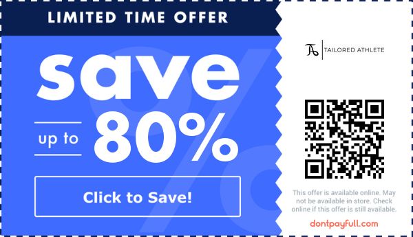 Tailored Athlete Discount Codes - Get 25% Off in June 2026