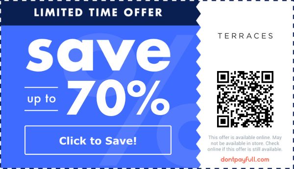 Terraces Discount Codes - 30% Off Coupon Code Jun 2026